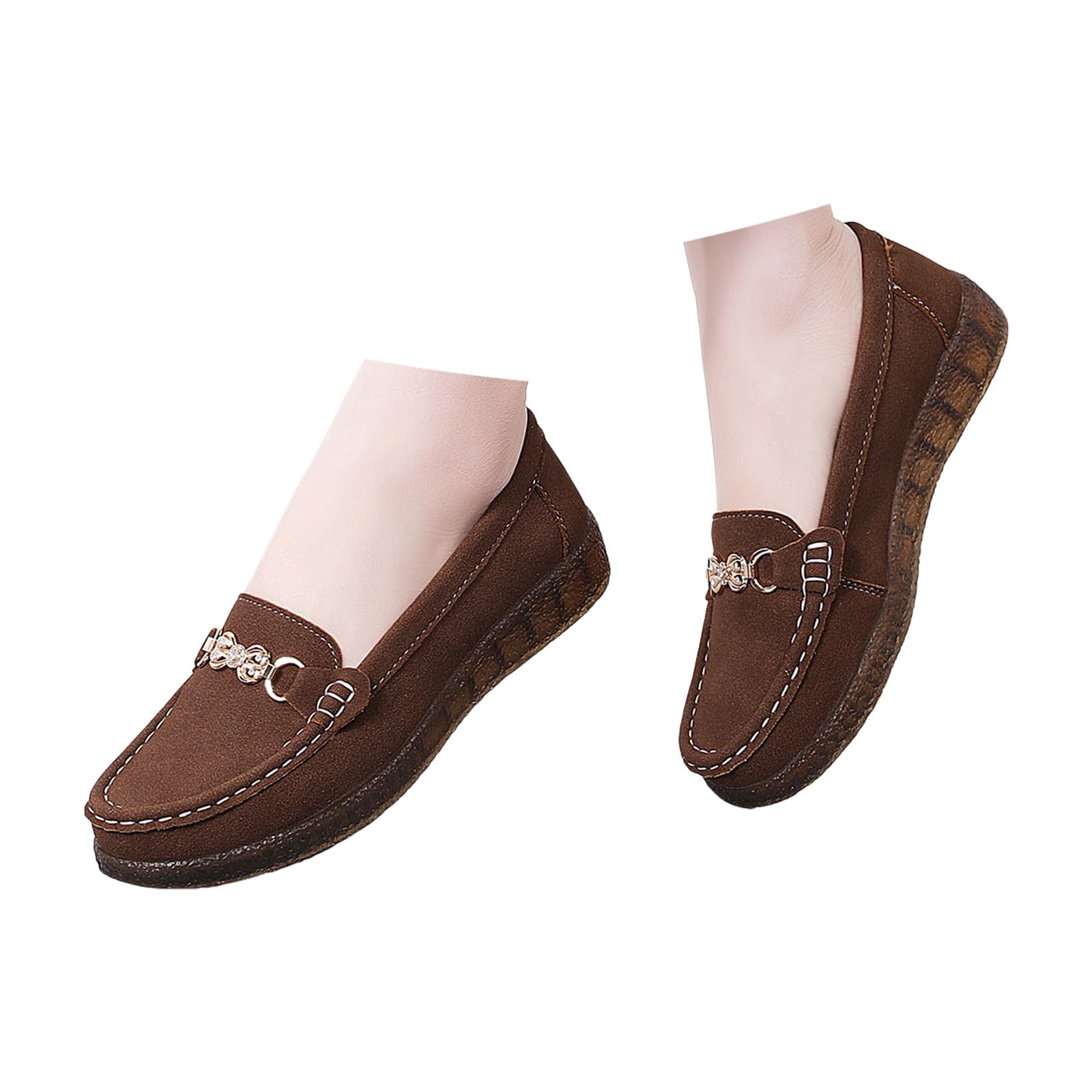 Dakaela Womens Walking Shoes Casual Slip on Loafers Arch Support Nurse ...
