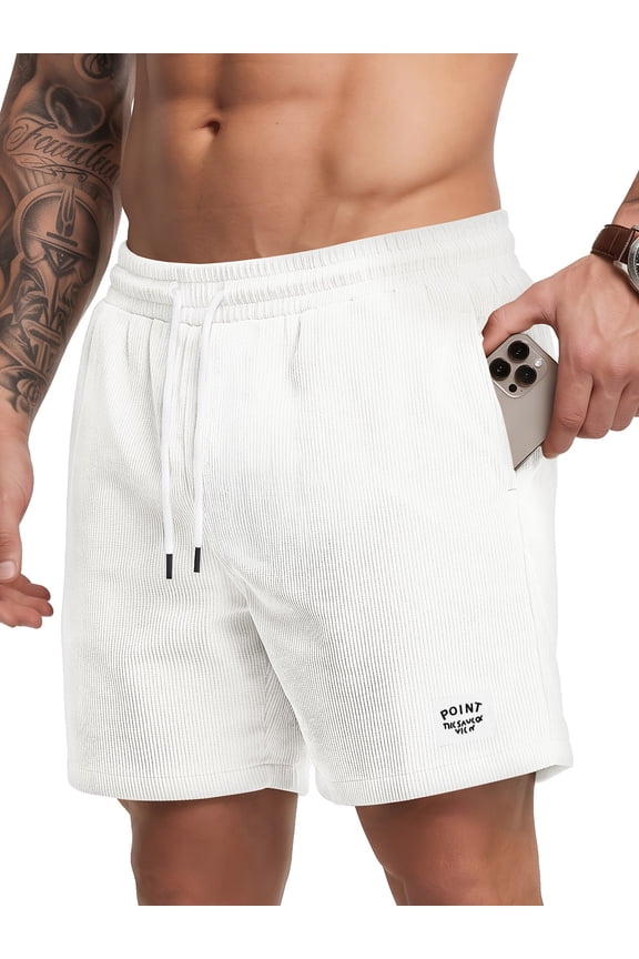 White Linen Shorts Men