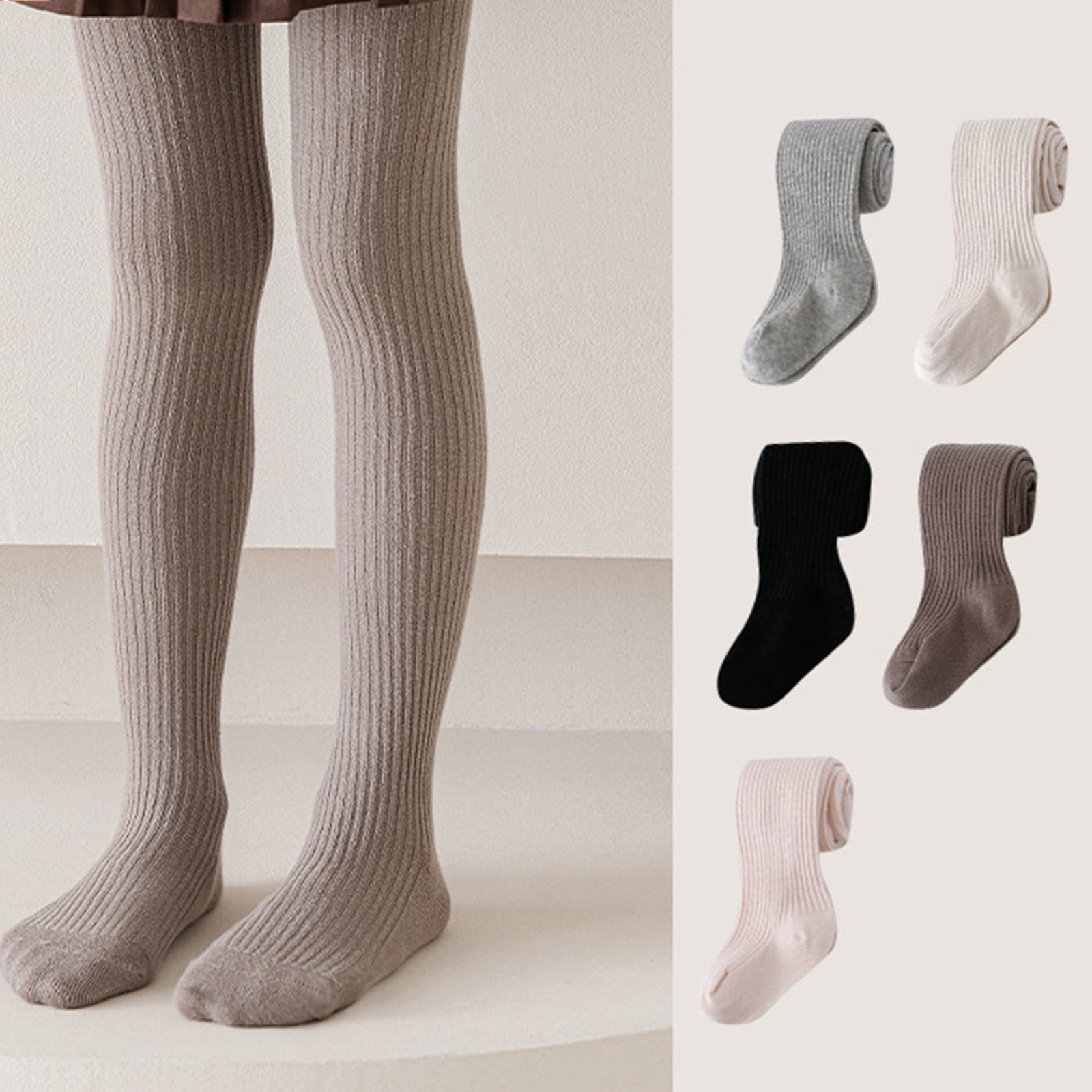 Dakiuu Baby Girls Tights Thick Cables Knit Leggings Stockings Spring ...