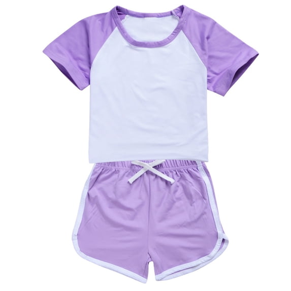 Dakiuu Toddler Kids Girls Sweatsuit Summer Clothes Set Athletic Color ...