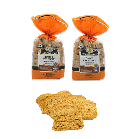 Dakos Wholegrain Rye Rusks 2 Bag Nt. Wt. 14.11oz/400g - Walmart.com