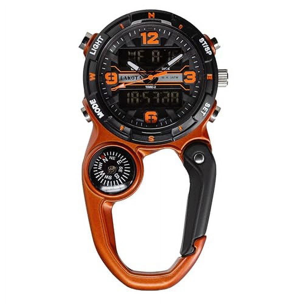 Dakota Analog & Digital Clip Watch with Dual Time, Alarm, and Stopwatch ...