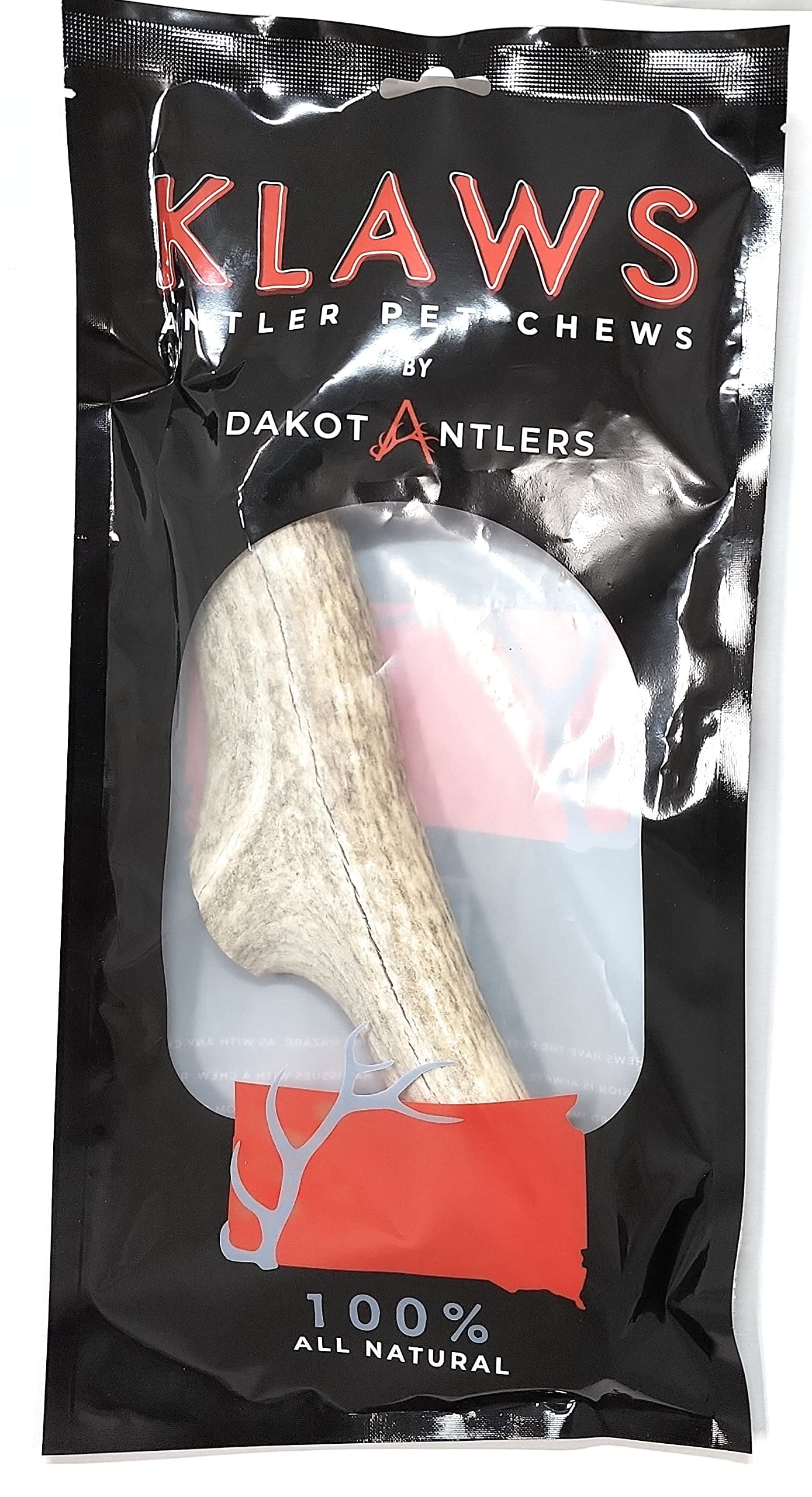 Dakota Antlers Klaws Antler AIF4 Pet Chew 10-14 inch 100% Natural Elk ...