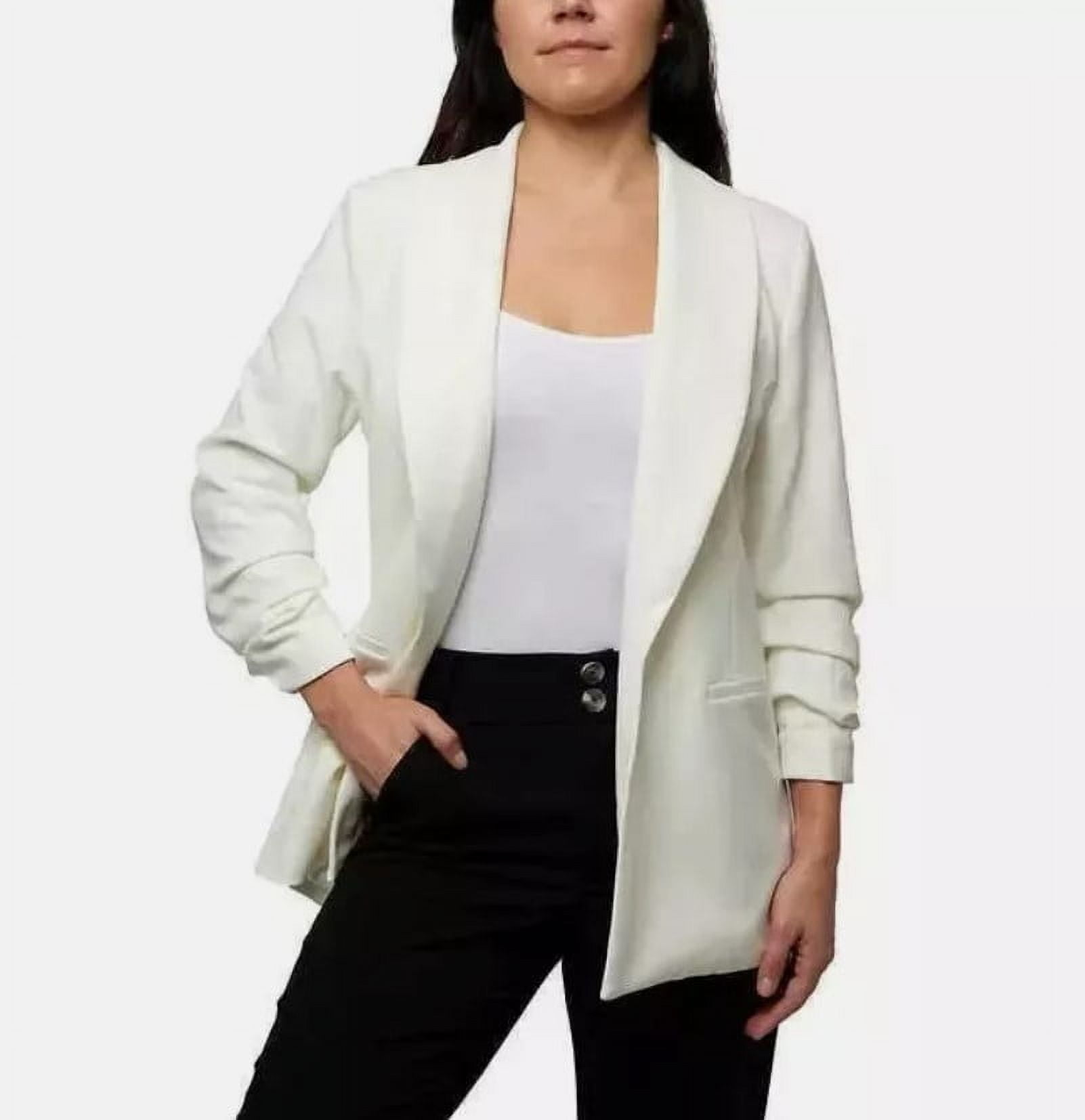 Dakota Blue Ladies' Size Large (12-14) Crepe Blazer, Ivory - Walmart.com