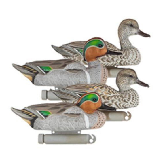 Dakota Decoys Floating Greenwing Teal Duck Decoys, 6 Pack, Drakes and ...