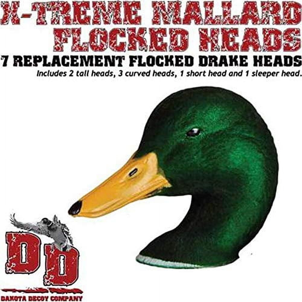 Dakota Decoys X-Treme Mallard Flocked Head Replacements 7pk - Walmart.com
