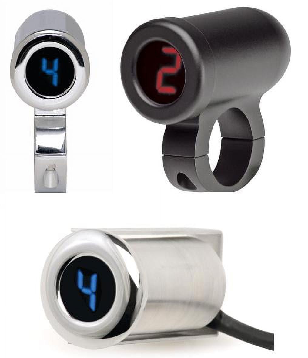 Dakota Digital PGR-1000 Series Programmable Gear Indicator Chrome/Blue ...