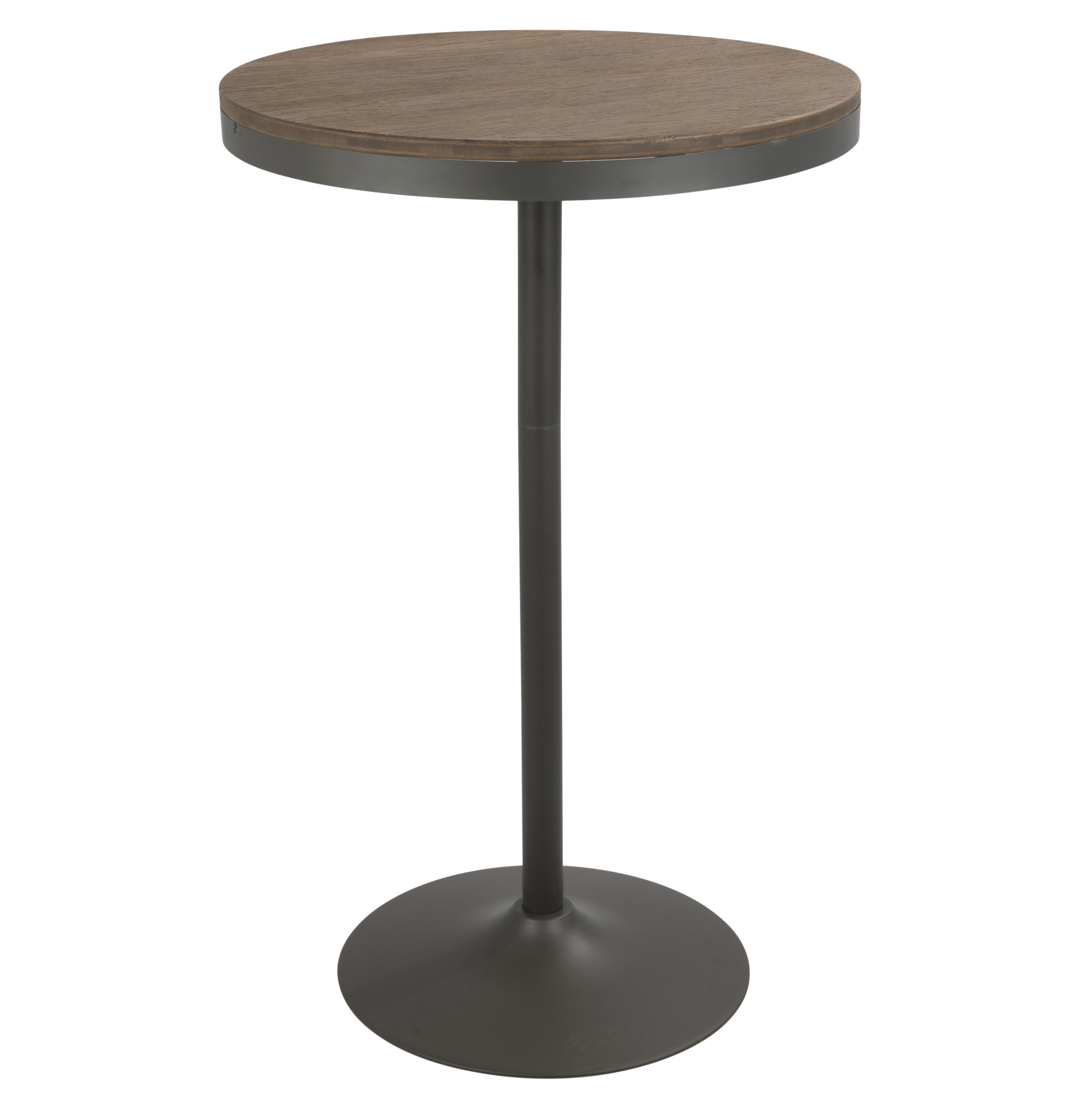 Dakota Industrial Adjustable Bar / Dinette Table in Grey and Brown by ...