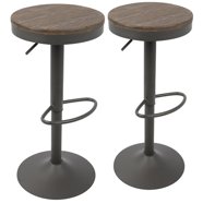 Hillsdale BordeauX 30" Backless Swivel Bar Stool in Bronze and White ...