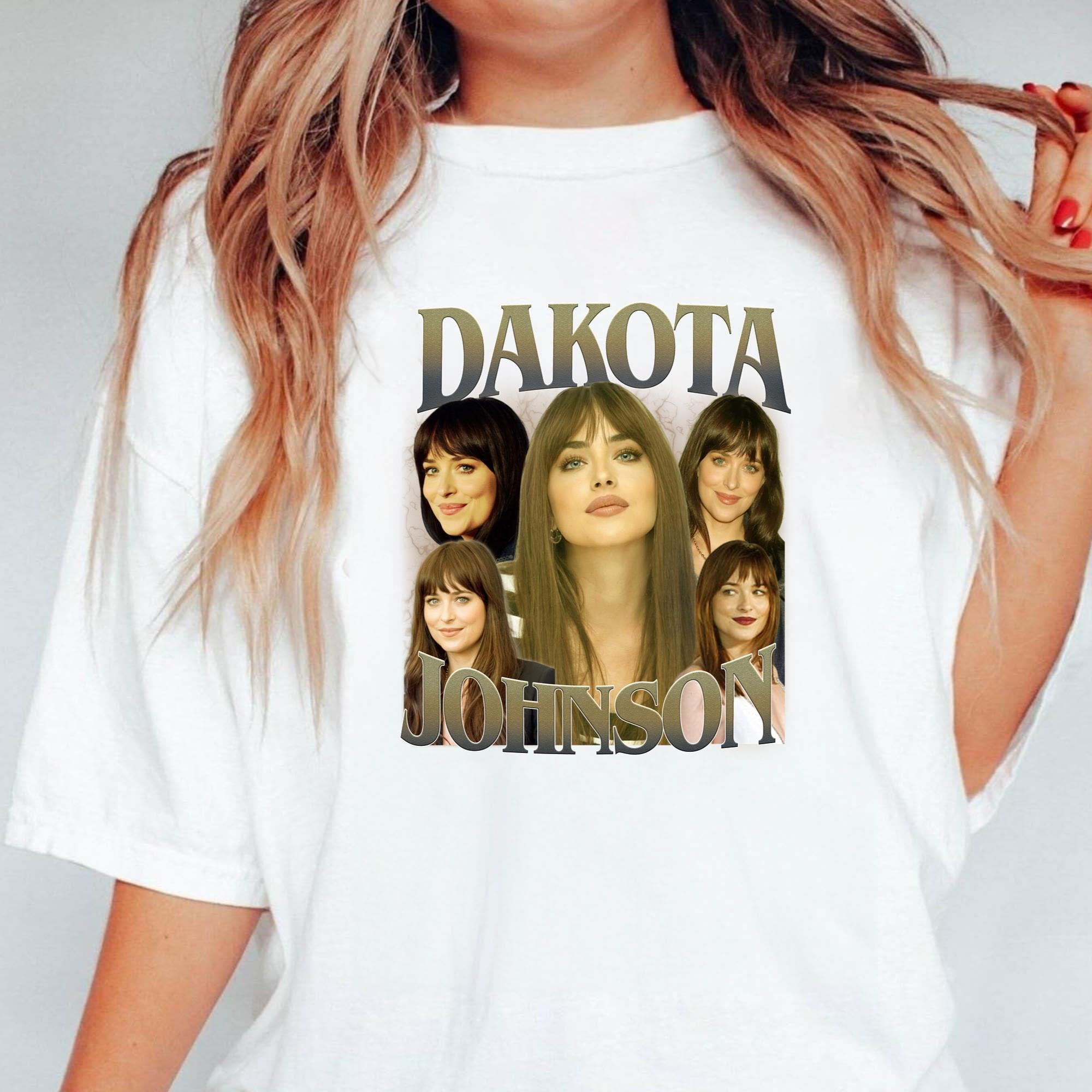 Dakota Johnson The Actress & Model Vintage Style Fan Tribute V61624 Unisex T-Shirt, up to 5XL ...