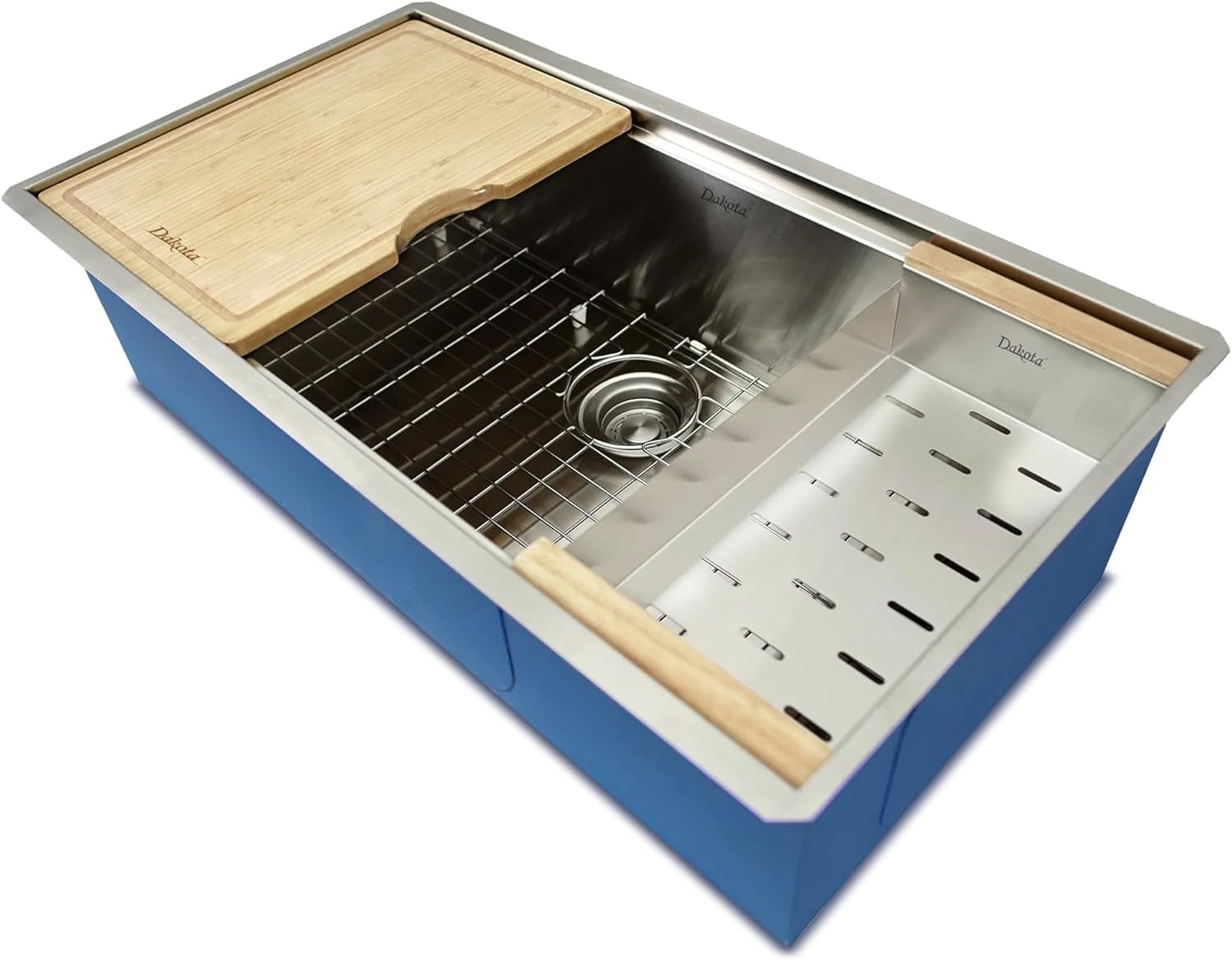 Dakota Kitchen Sink with Accessory Ledges, 36X20 inch, 16 Gauge ...