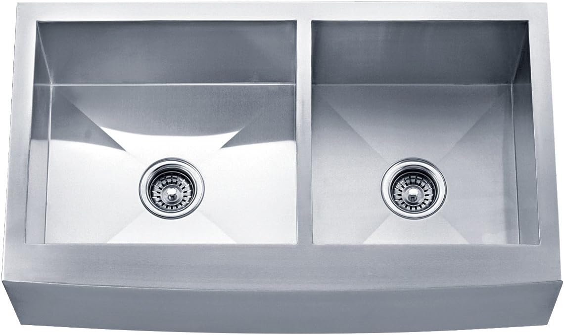 Dakota Signature Series Double Bowl Apron Front Zero Radius 16g ...