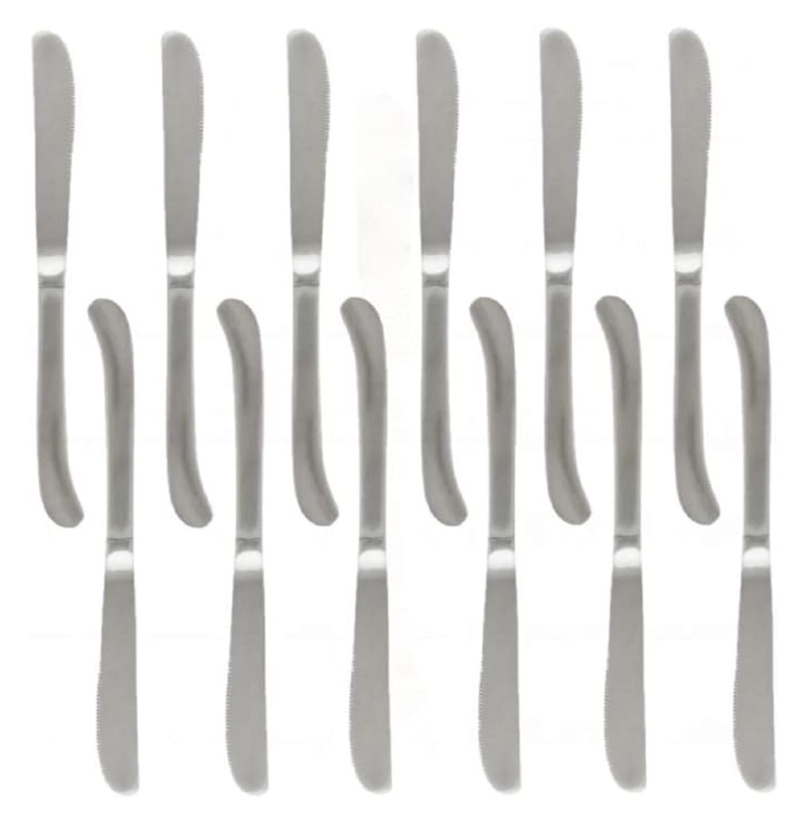 - Dakota Stainless Steel Dinner Knife Set of 12- Stainless Steel ...