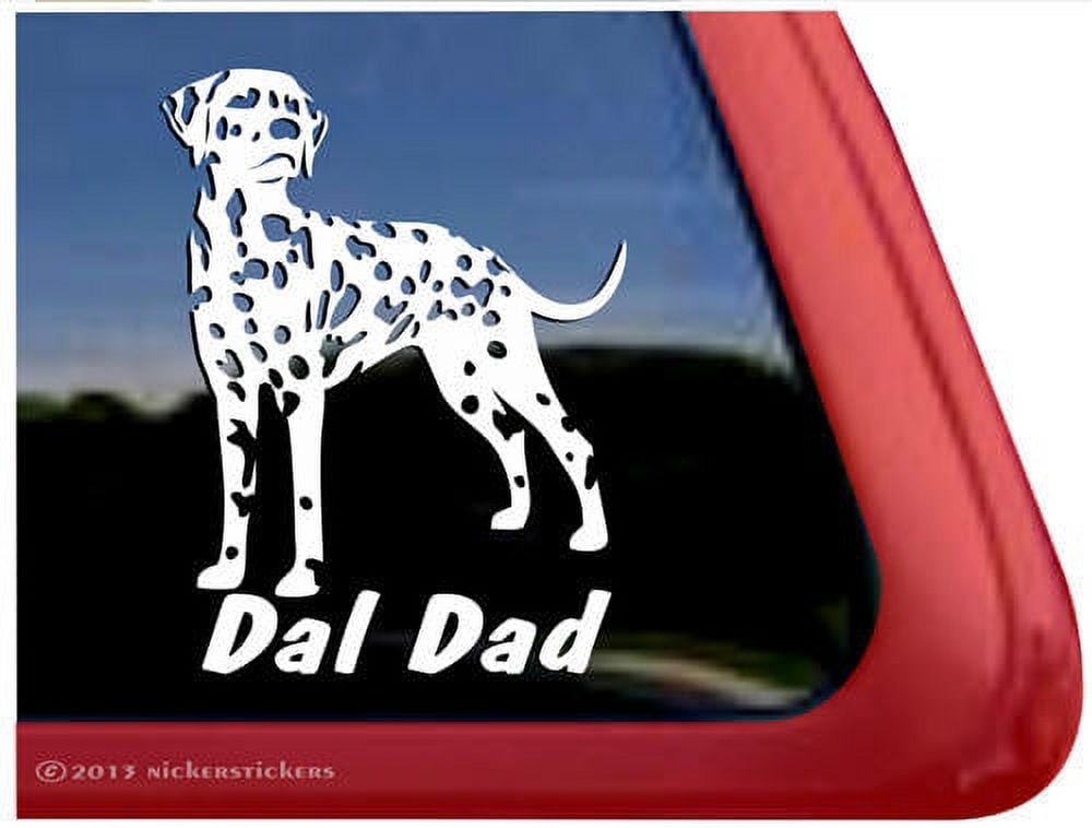 Dal Dad | High Quality Vinyl Dalmatian Dog Window Decal - Walmart.com