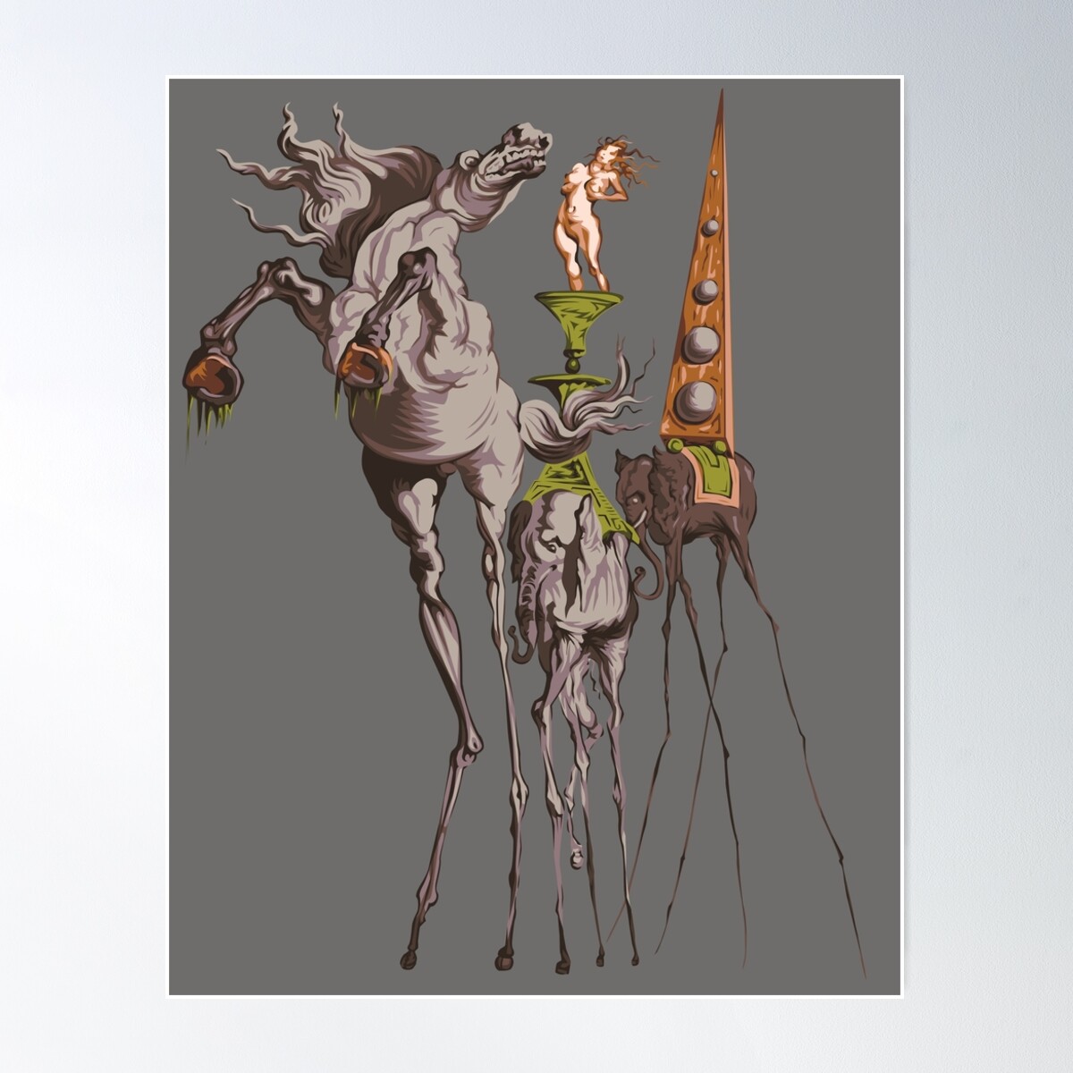 Dalí'S Temptation Poster Wall Art, Modern Wall Decor For Living Room ...
