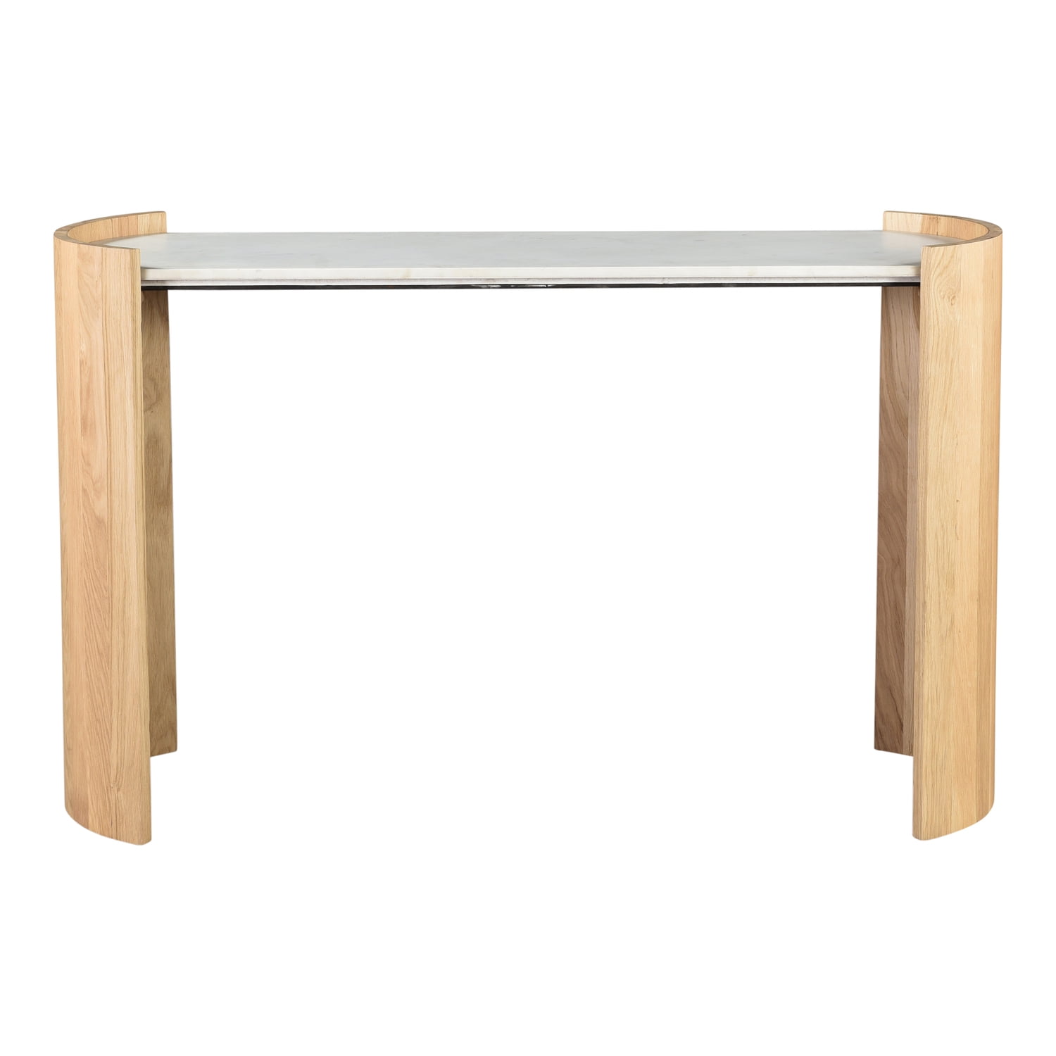 Dala Marble & Oak Console Table - Moe's Home Collection-Color:Natural,Material:Oak - Walmart.com