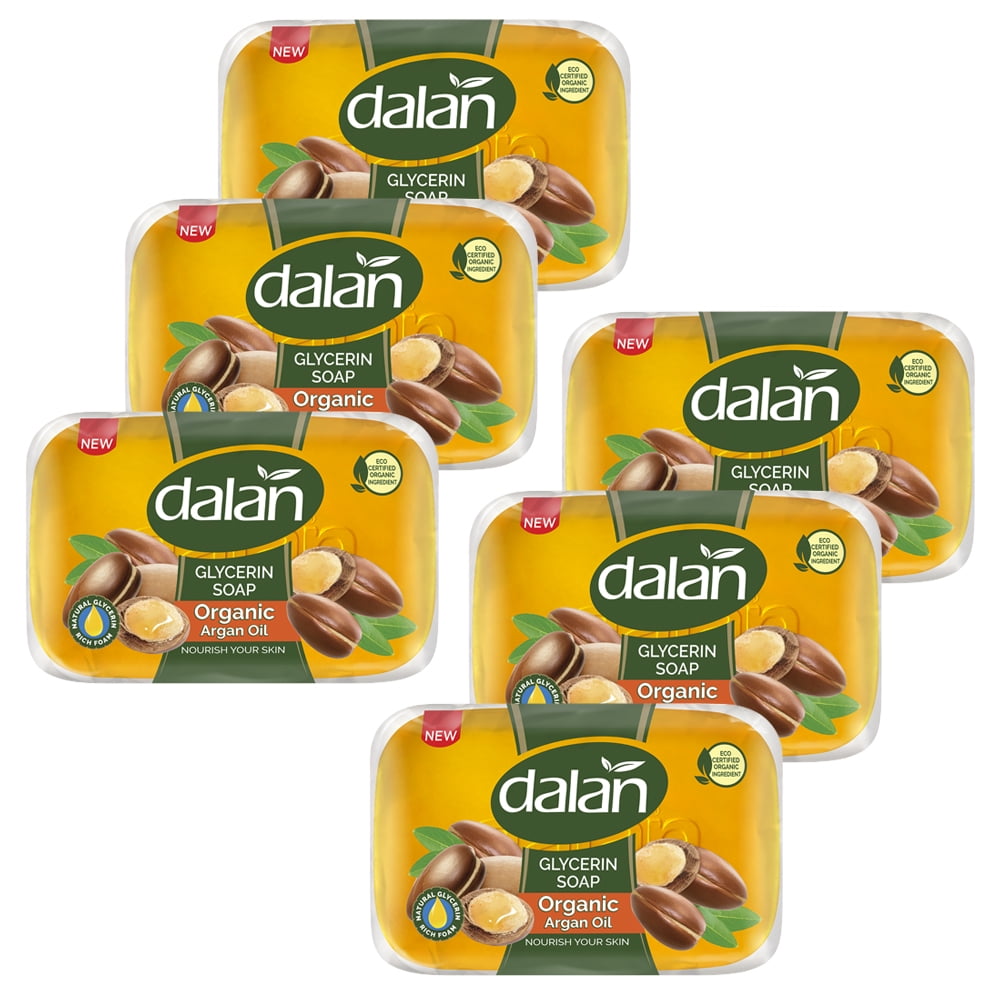 Dalan Glycerin Soap with Organic Argan Oil 100g (Pack of 6) - Walmart.com