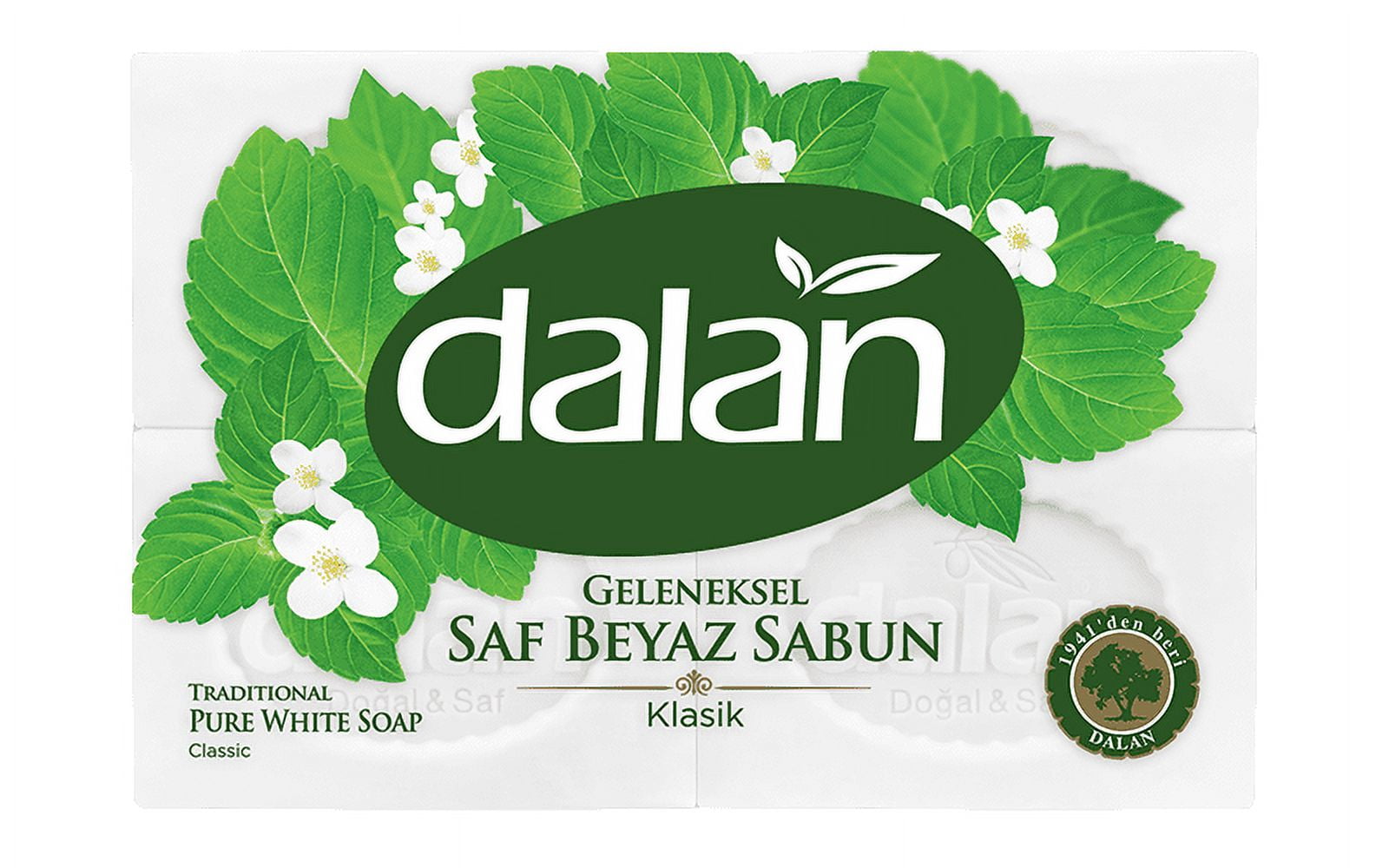 Dalan Traditional Turkish Pure White Soap (200gx4) 800 g - Walmart.com