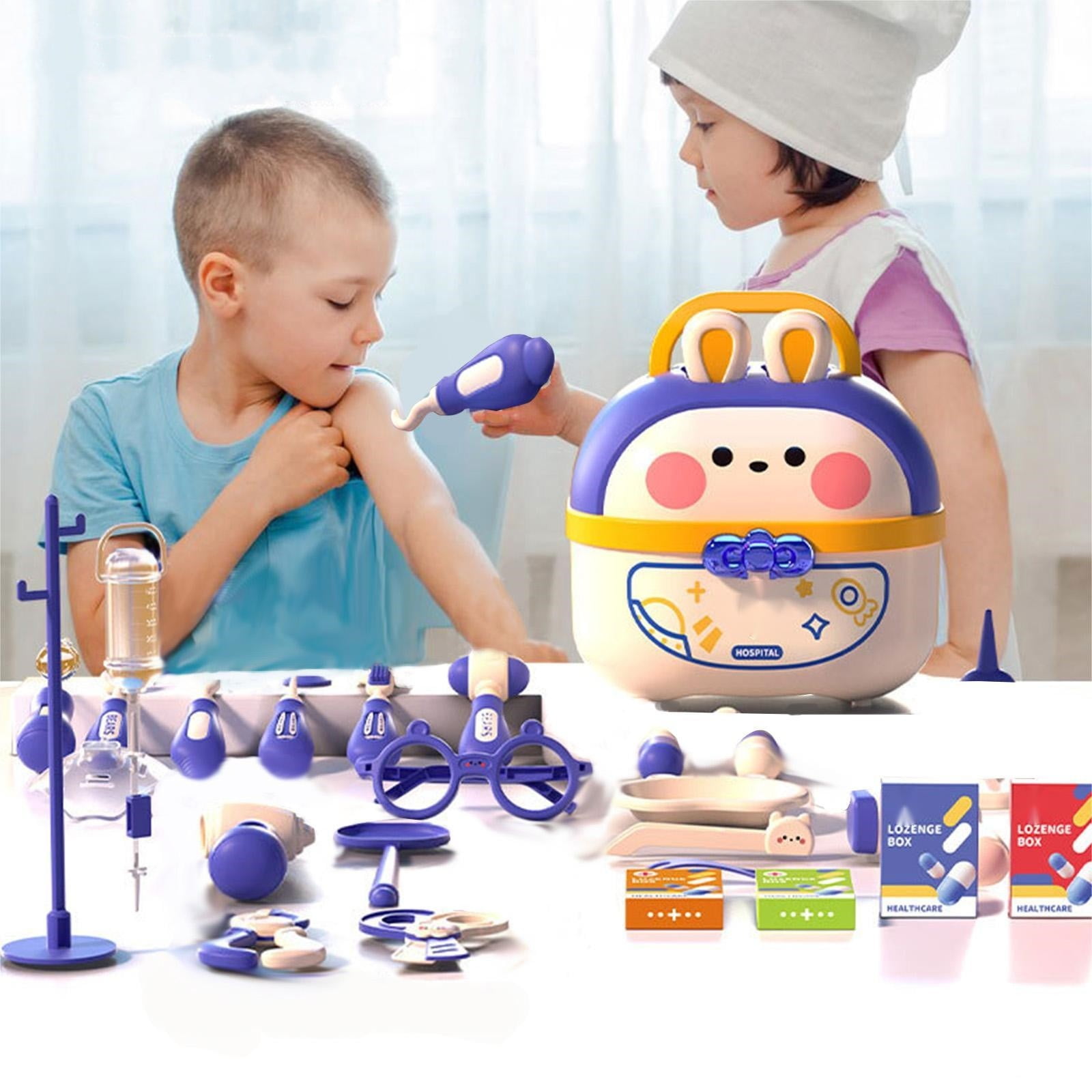 Dalang Kids Cute Space Rabbit Medical Playset 62pcs, Dentist Role ...