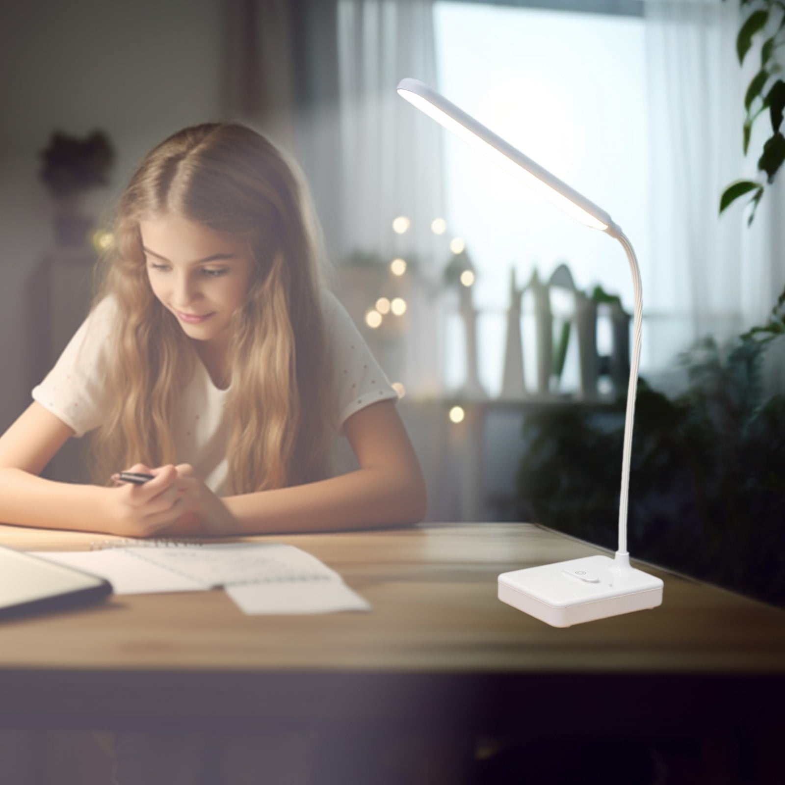Dalang LED Soft Touch Desk Lamp, 3 Brightness Touch Control with ...