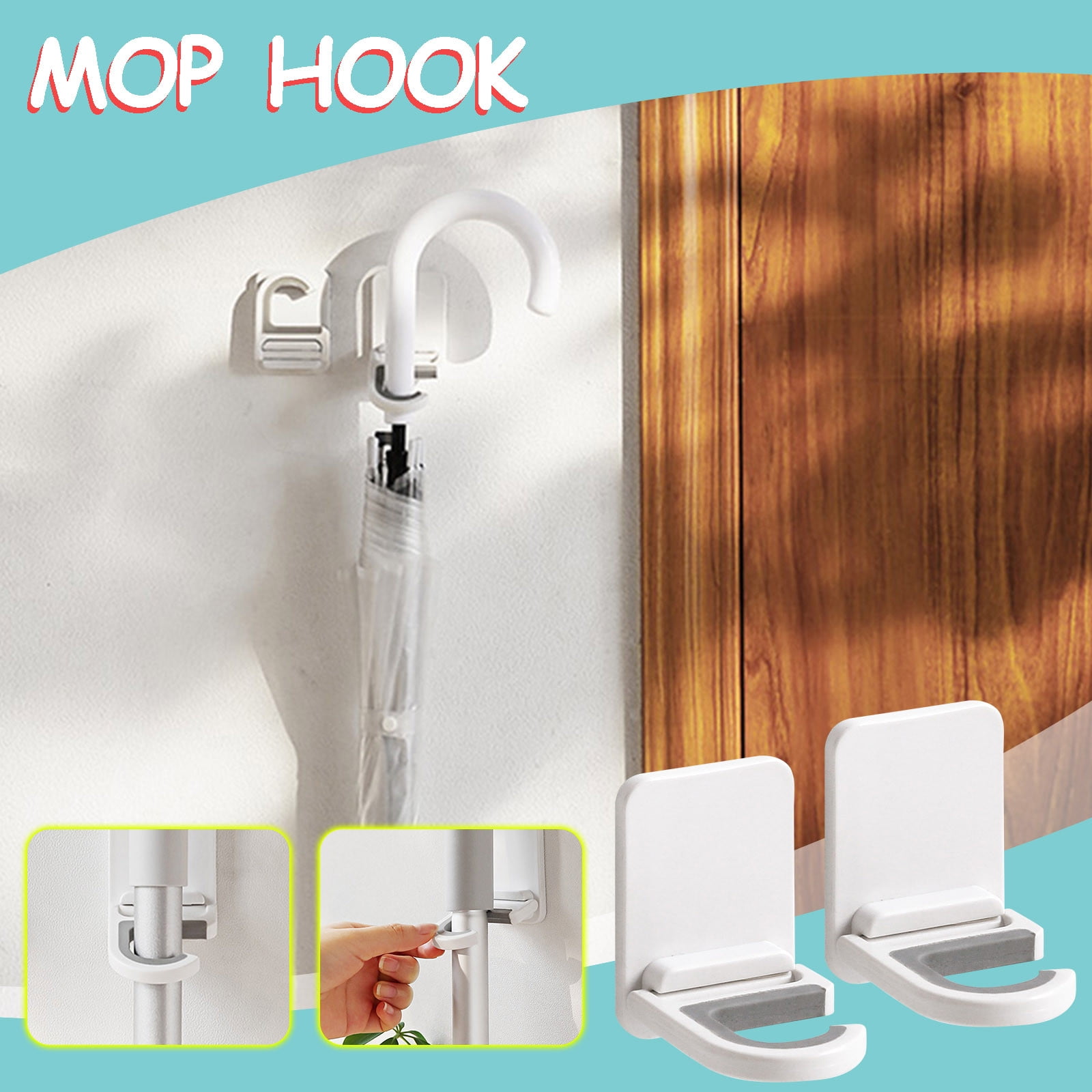 Dalang Multifunctional Mop Holder Punch-Free Mop Holder Practical Mop ...