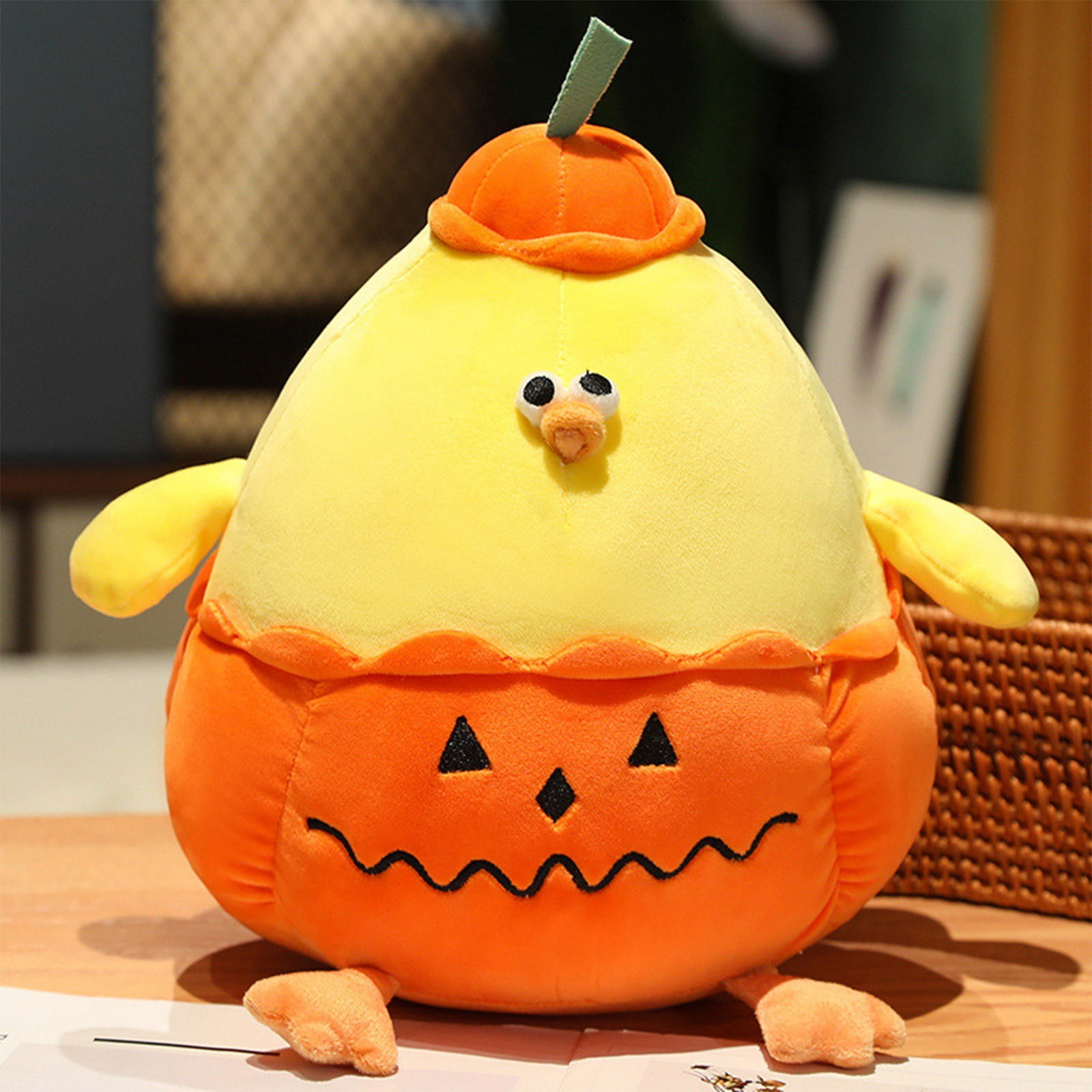 Dalang Pumpkin Chicken Plush Toy,Soft and Adorable Stuffed Animal for ...