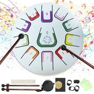 SDJMa Steel Tongue Drum-3 Inch 6 Note Percussion Instrument Lotus ...