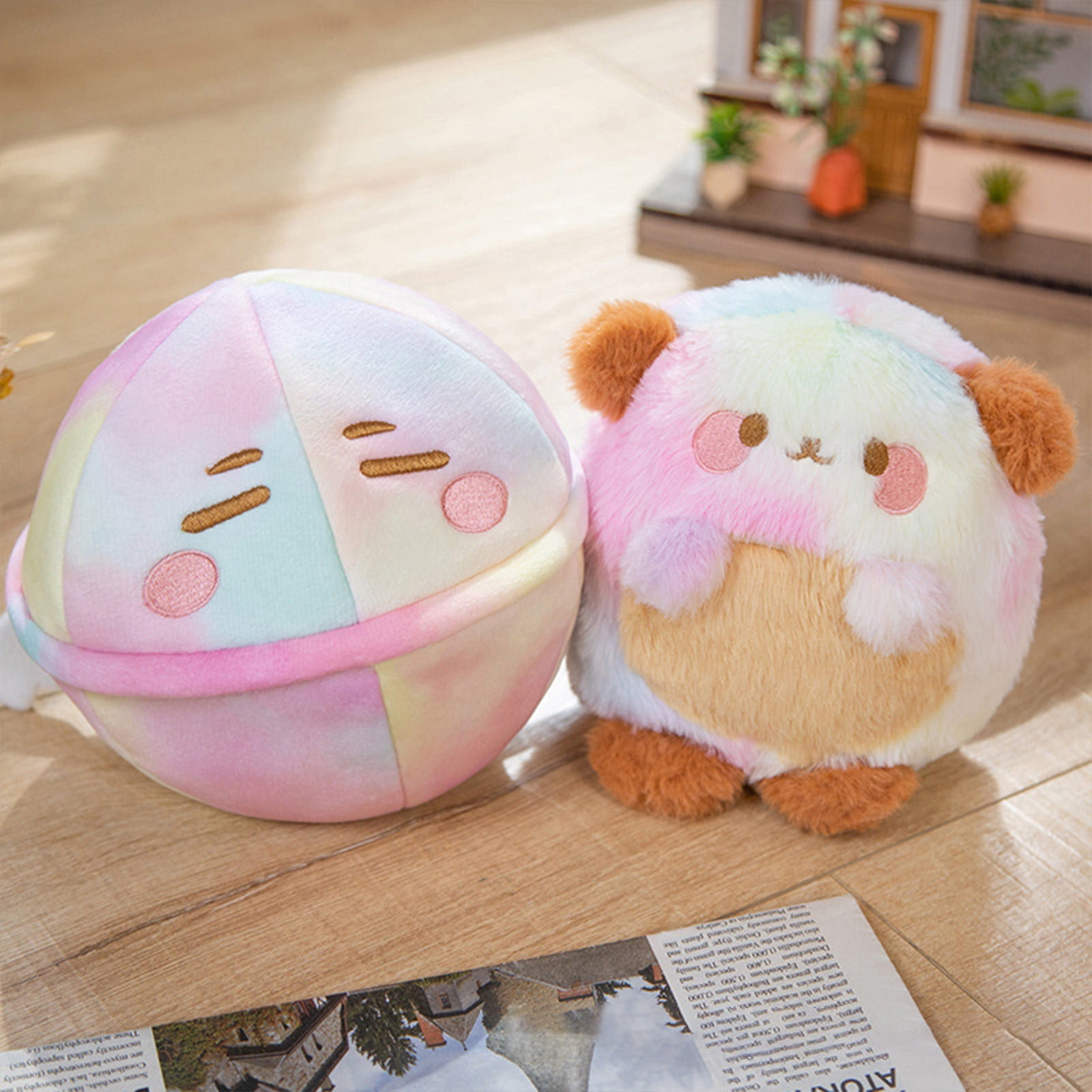 Dalang Round Plush Doll, Egg Shaped Toy with Shell, Very Cute Plush Toy ...