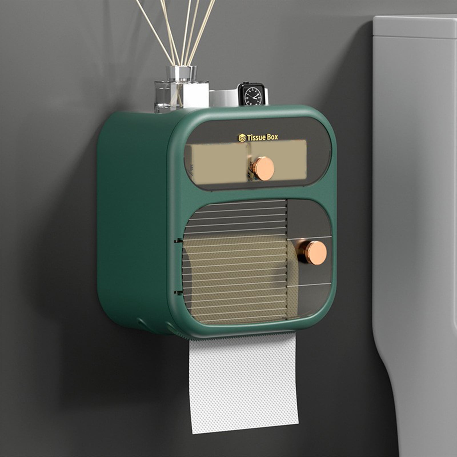 Dalang Toilet Paper Holder, Plastic Waterproof Wall Mounted Bathroom ...