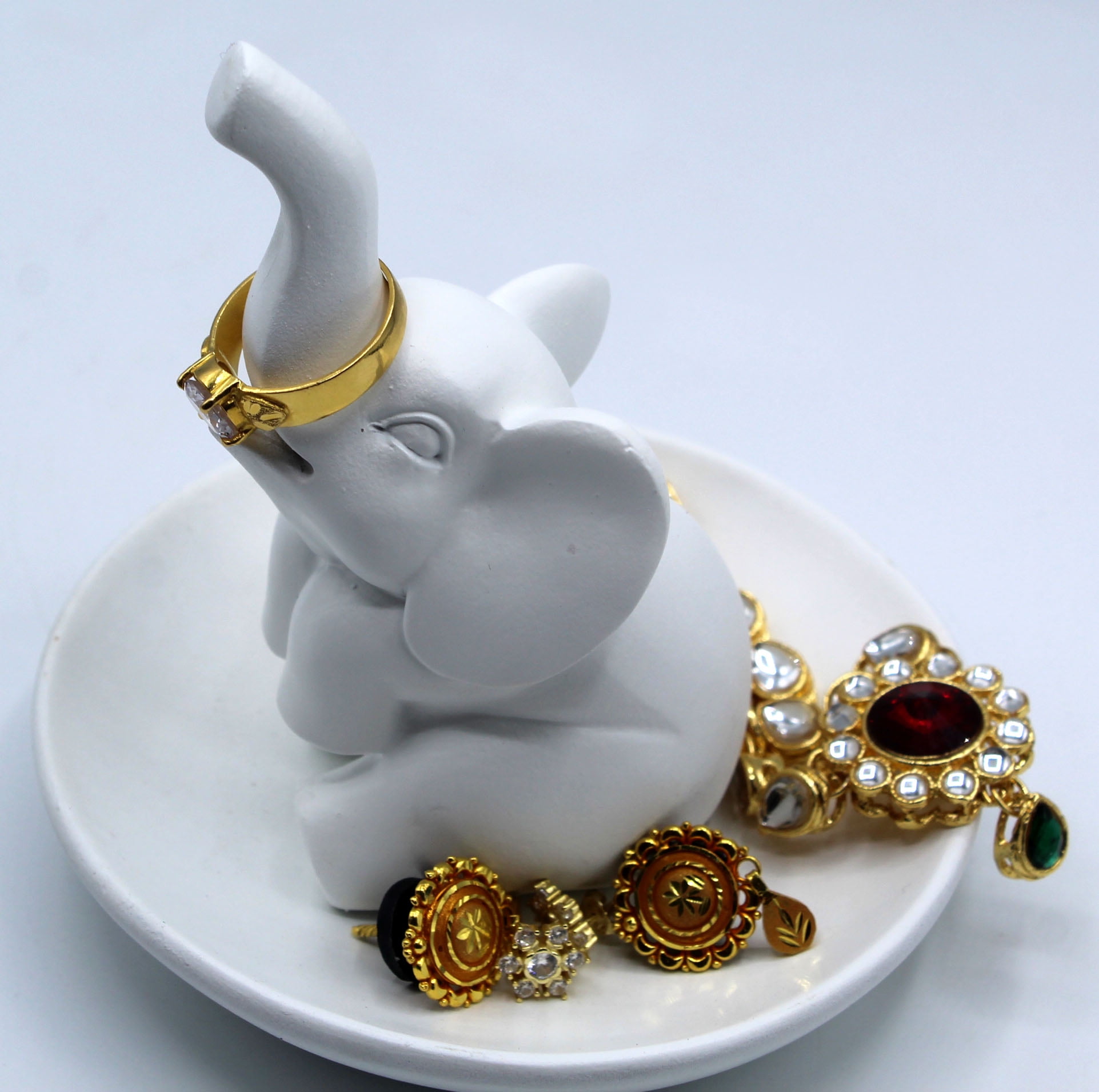 Dalax-Elephant Ring Holder Tray Decorative Jewelry Holder, Trinket Tray ...