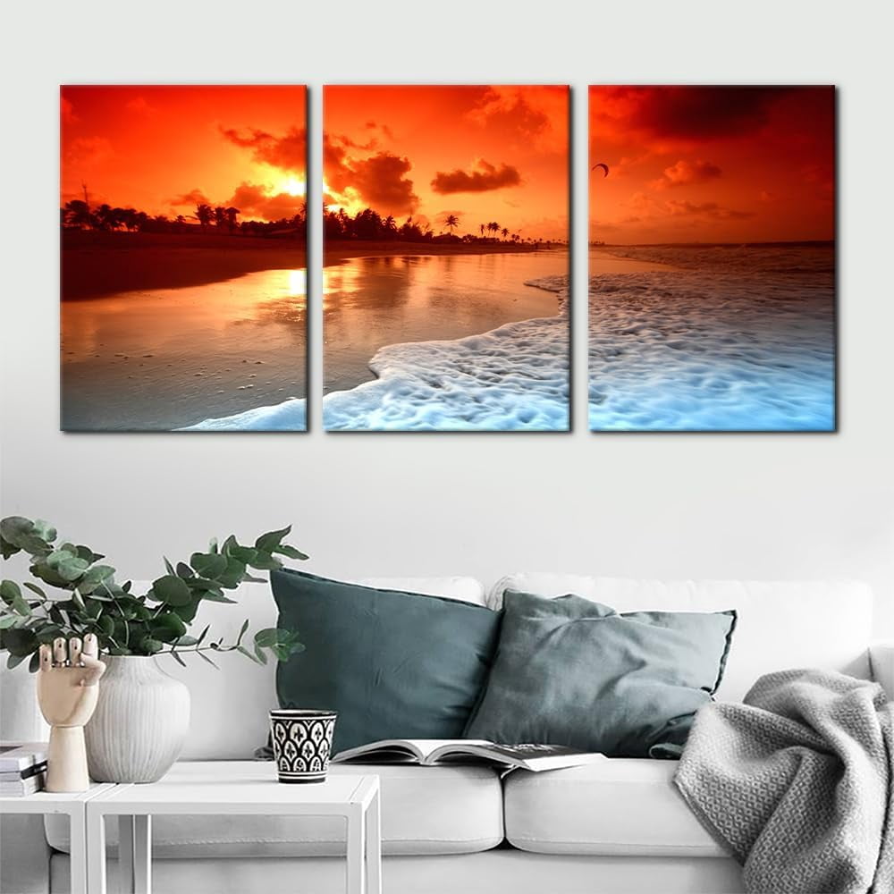 Dale 3 Wall Art Set of 3 - Teal Gold Blue and White Marble Landscape ...