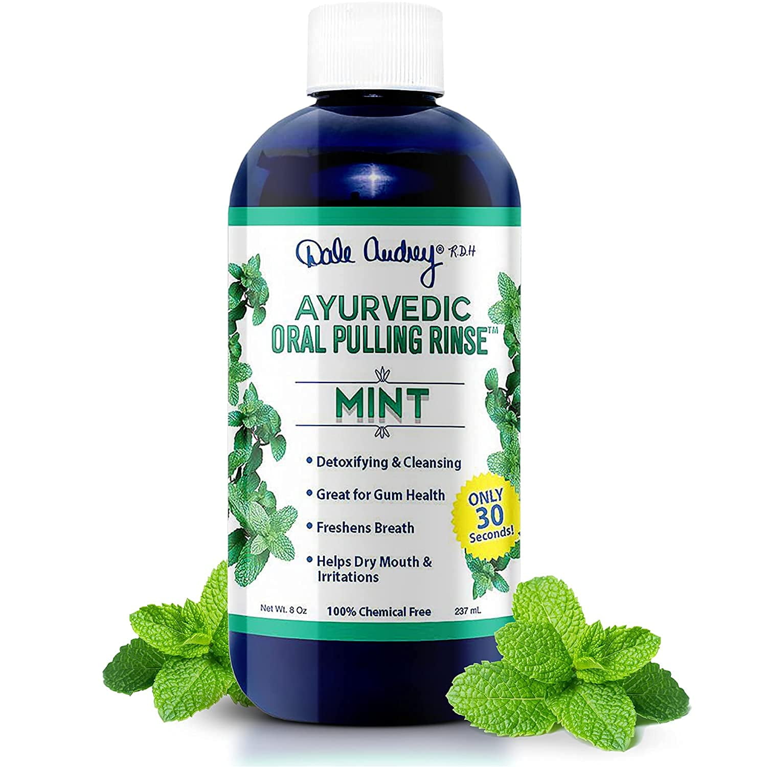 Dale Audrey Ayurvedic Fresh Mint Mouth Rinse, Organic Oil Pulling, Oral ...