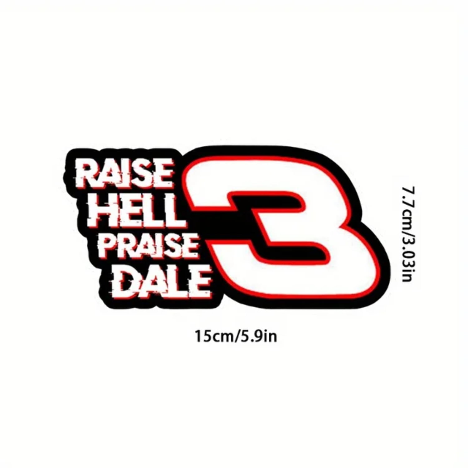 Dale E Racing Tagline #3 Racing Legend Waterproof Vinyl Sticker Car ...