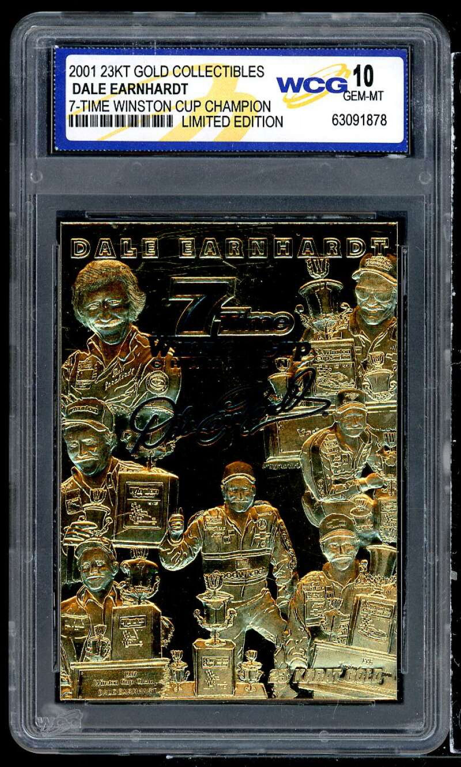 Dale Earnhardt Card 2001 23KT Gold Winston Cup Champion #nno WCG 10 GEM MT - Walmart.com