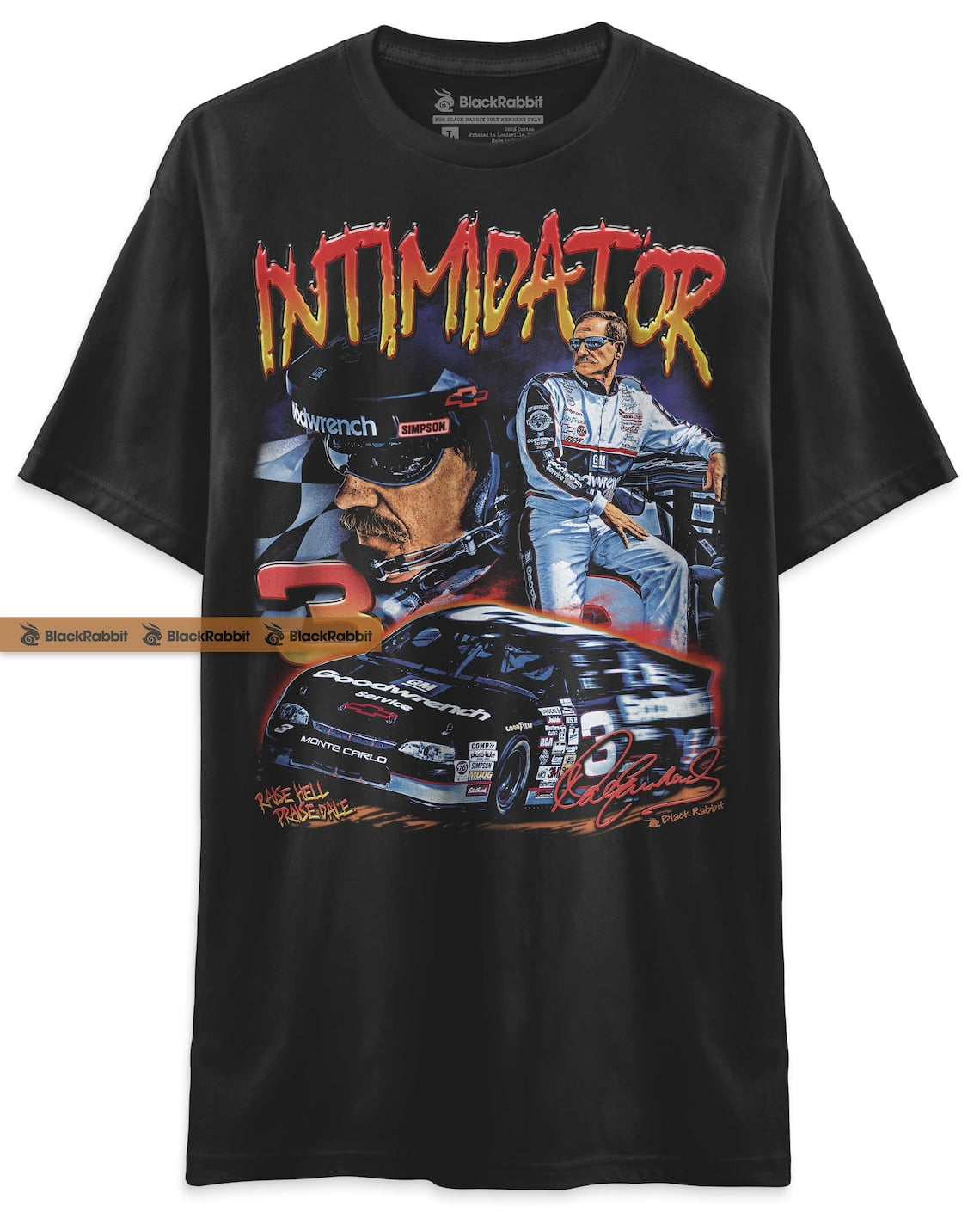 Dale Earnhardt Intimidator T-Shirt – 90s Vintage Racing Retro Bootleg ...