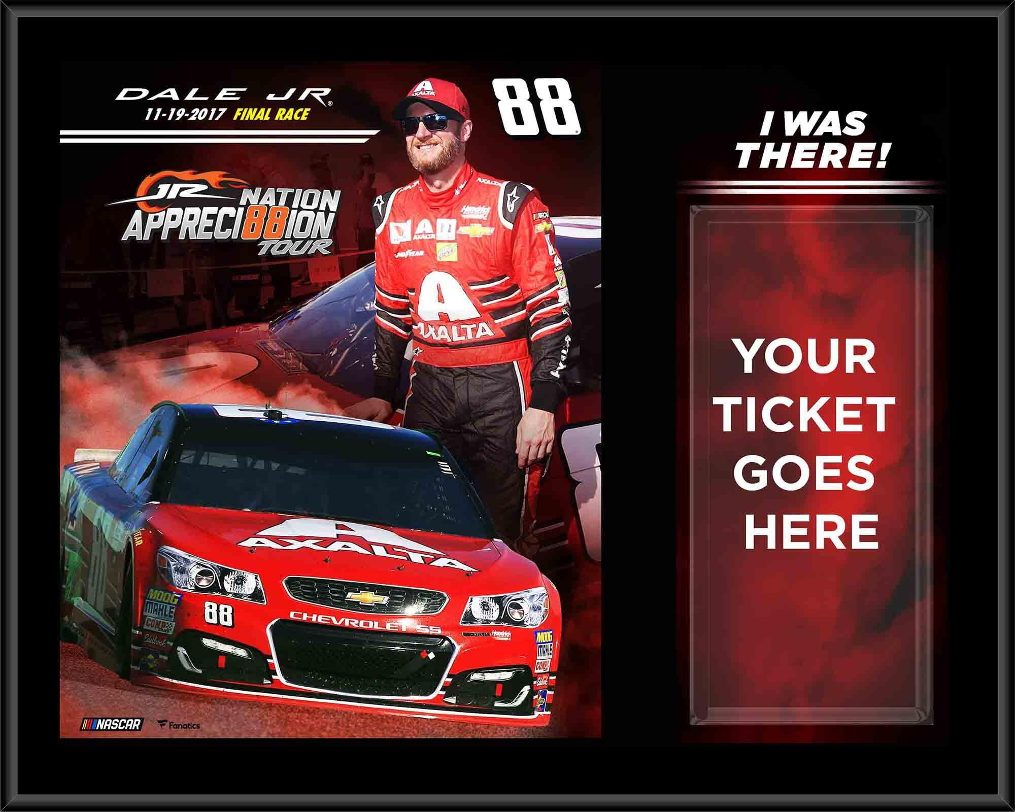 Dale Earnhardt Jr. 12" x 15" Final Race "I Was There" Sublimated Ticket ...