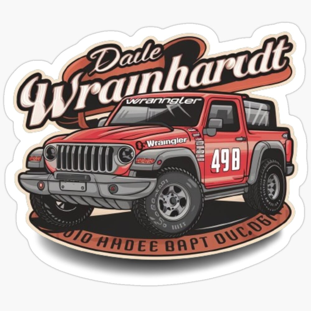Dale Earnhardt Wrangler Sticker Phone Decal Water Bottle Stickers Car ...
