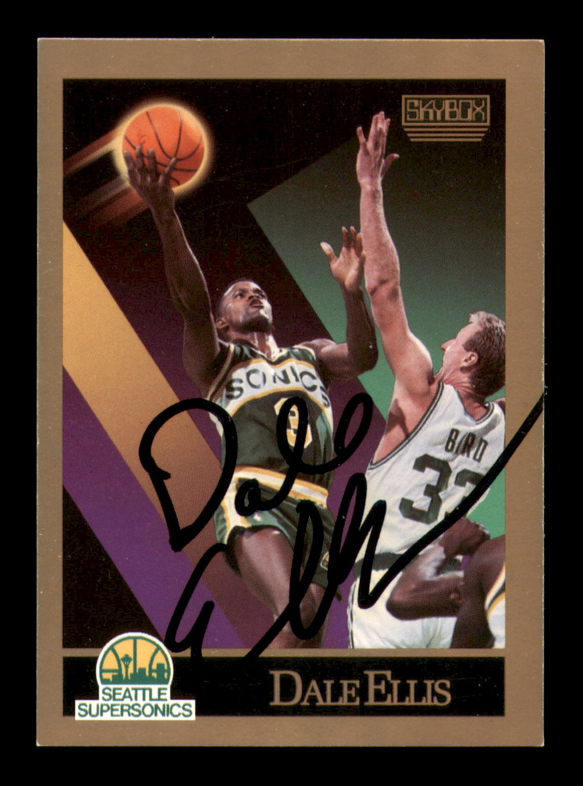 Dale Ellis Autographed 1990-91 Skybox Card #266 Seattle Supersonics SKU ...