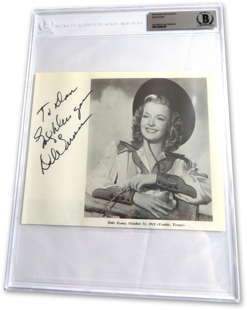 Dale Evans Signed Autographed Magazine Photo Legendary Actress Singer ...