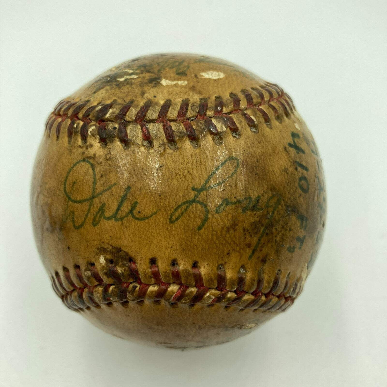 Dale Long 26th Home Run Signed Game Used Baseball 7-29-1952 JSA COA ...