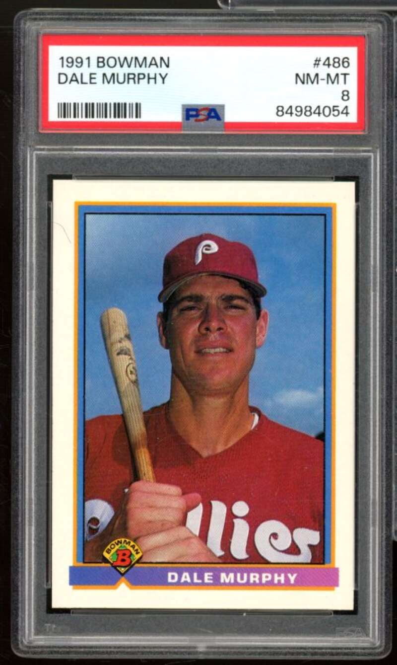 Dale Murphy Card 1991 Bowman #486 PSA 8 - Walmart Business Supplies