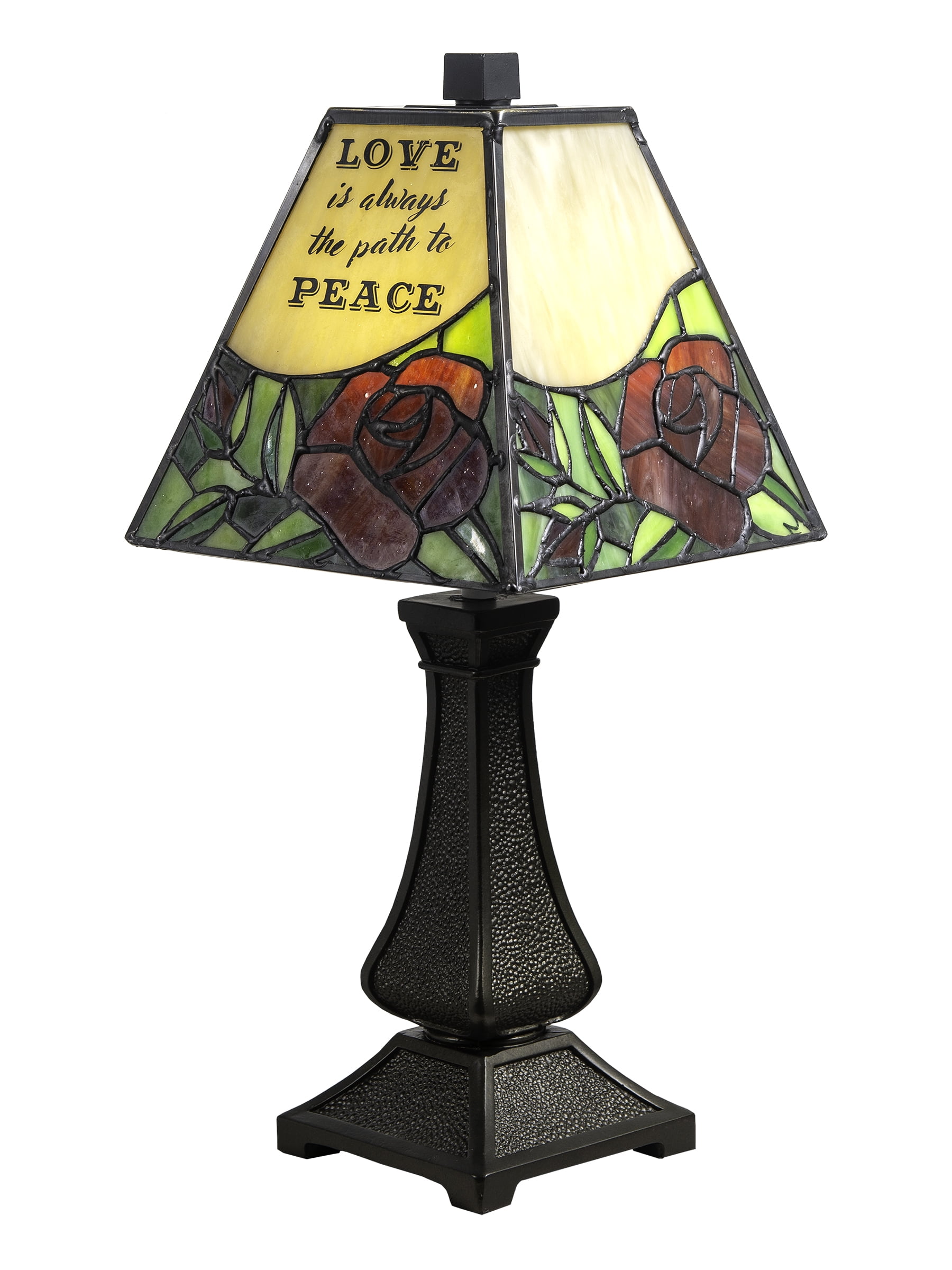 Dale Tiffany Antique Bronze Inspirational Rose Tiffany Accent Lamp ...