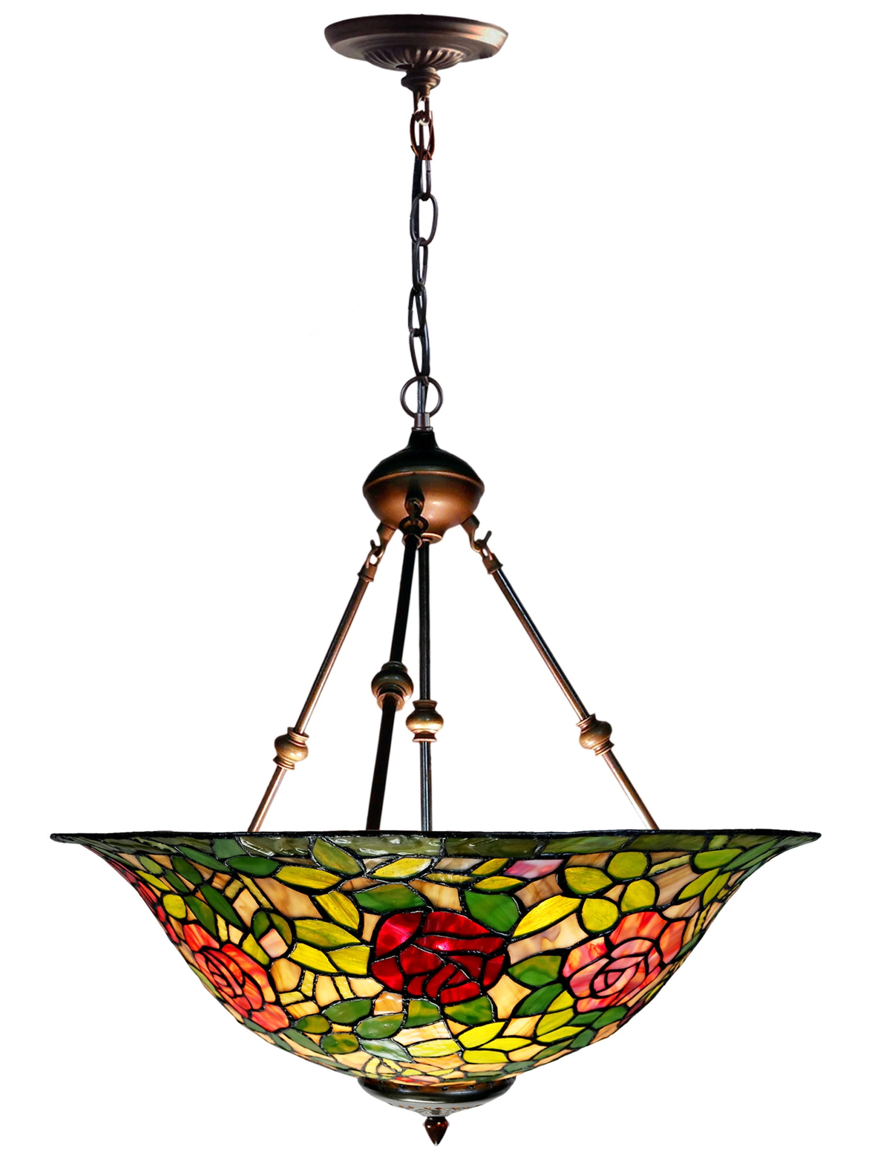 Dale Tiffany Dark Brown Rose Bush Hanging Fixture - Walmart.com