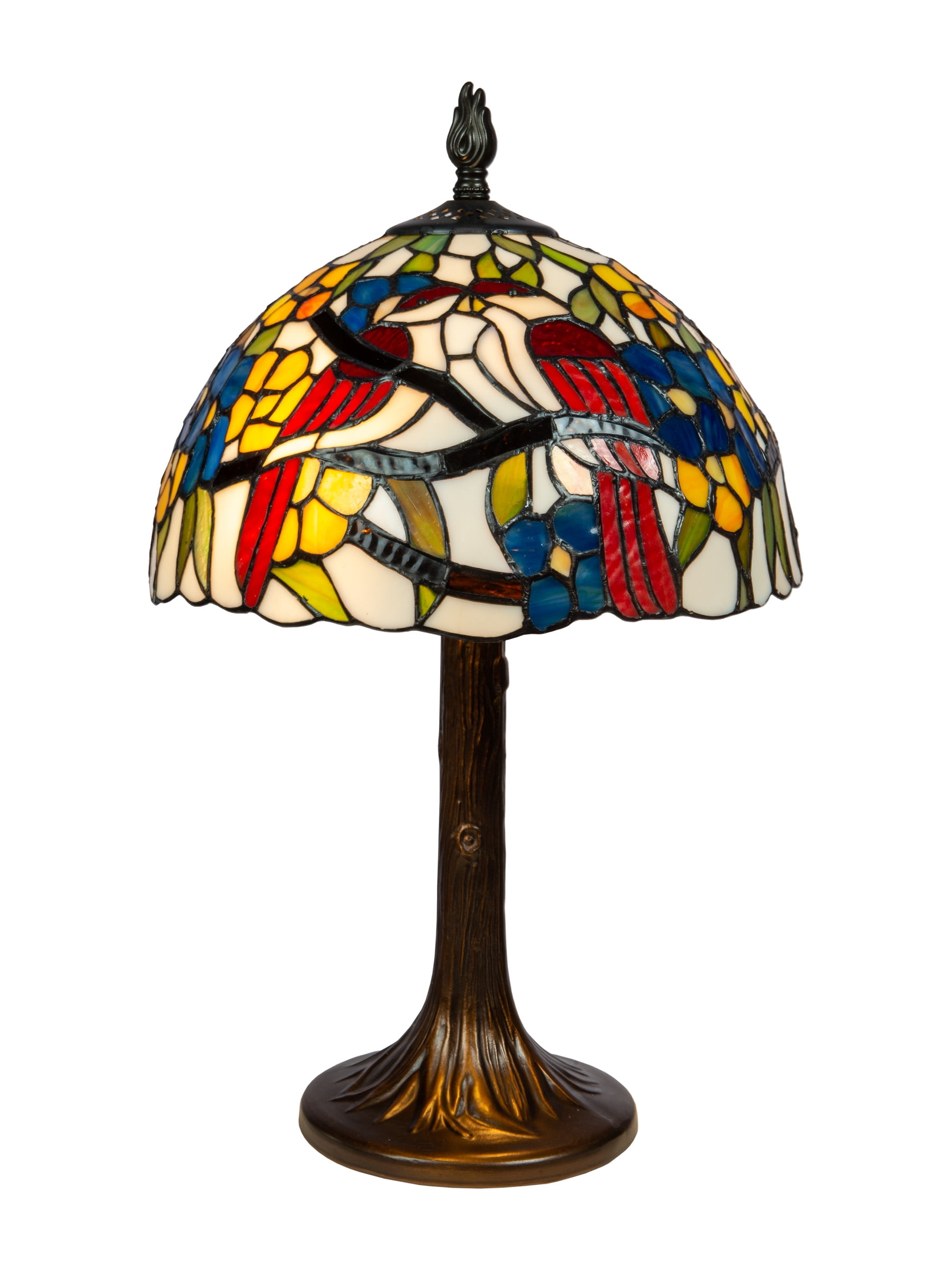 Dale Tiffany Enchanta Birds 19.5" Tall Handmade Tiffany Table Lamp ...