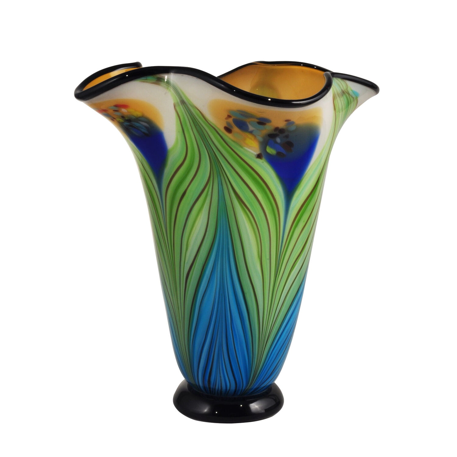 Dale Tiffany Lighting, Vases, Kalmia, 12.75 Inch Hand Blown Art Glass ...