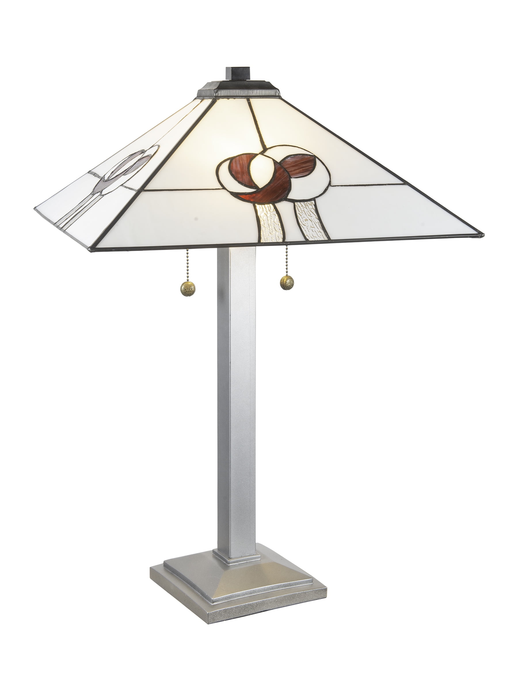 Dale Tiffany Mack Rose Table Lamp - Rolled Art Glass Shade - Walmart.com