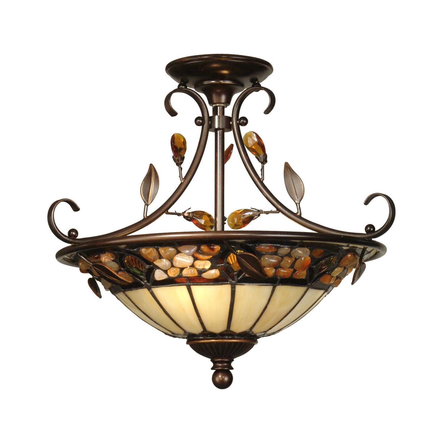 Dale Tiffany Pebble Stone Tiffany Hanging Fixture - Walmart.com