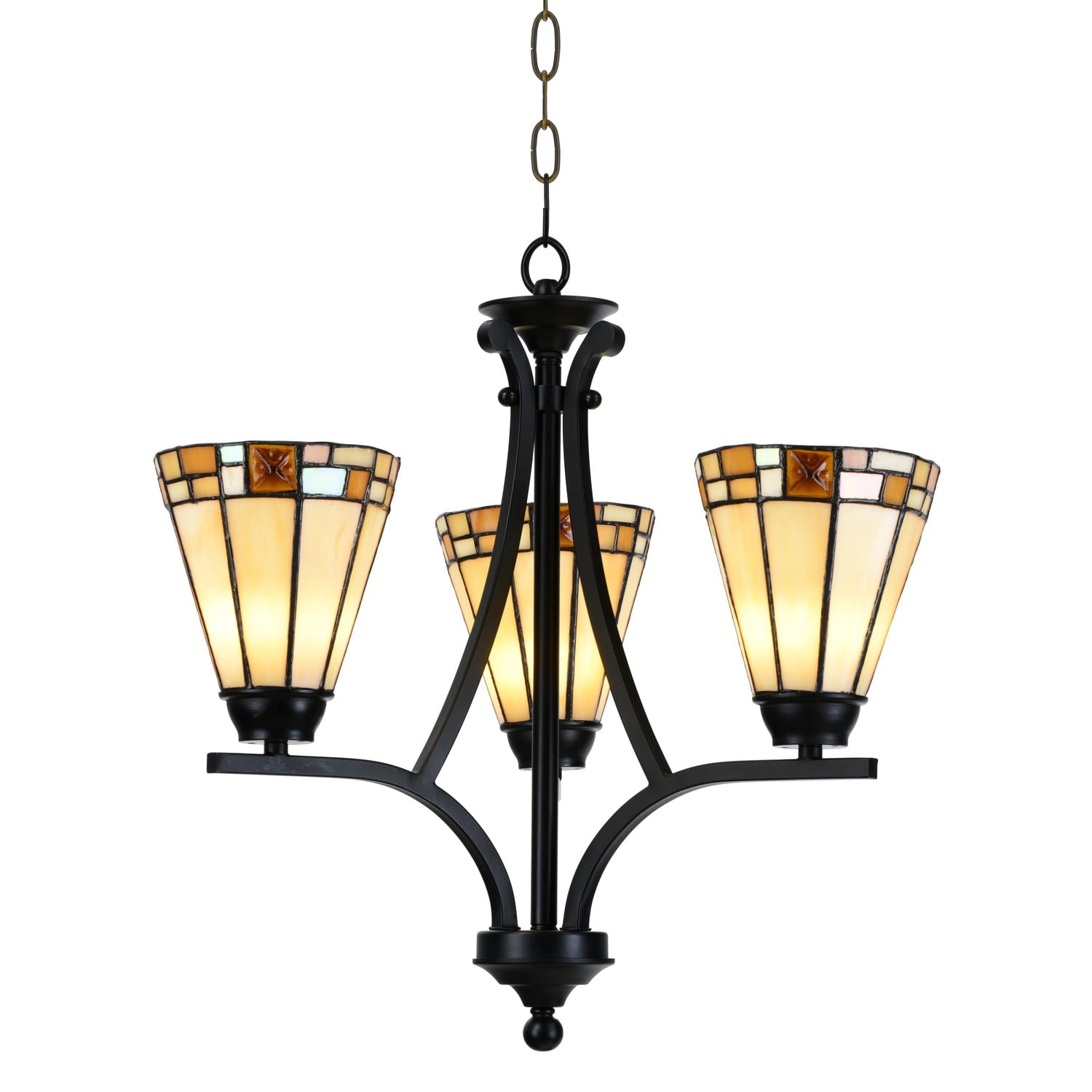 Dale Tiffany Springdale 17.75"W Sundance LED 3-Light Art Glass Hanging ...