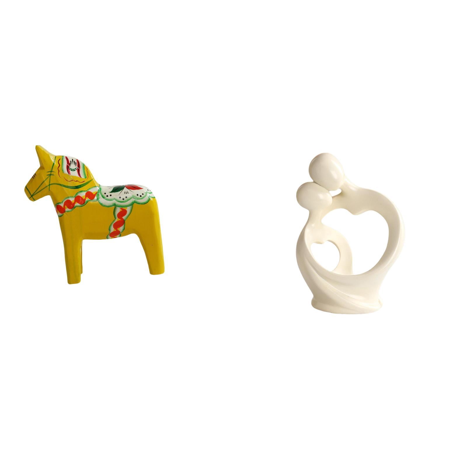 Dalecarlian Horse Figurine Desktop Traditional Swedish Dala Ornament ...