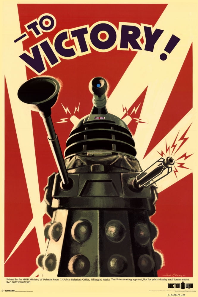 Dalek To Victory Poster Dr Who Metal Poster 8in x 12in Print on Metal ...